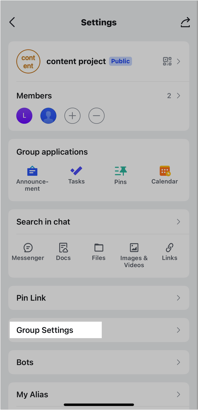 Turn a group chat into a public group