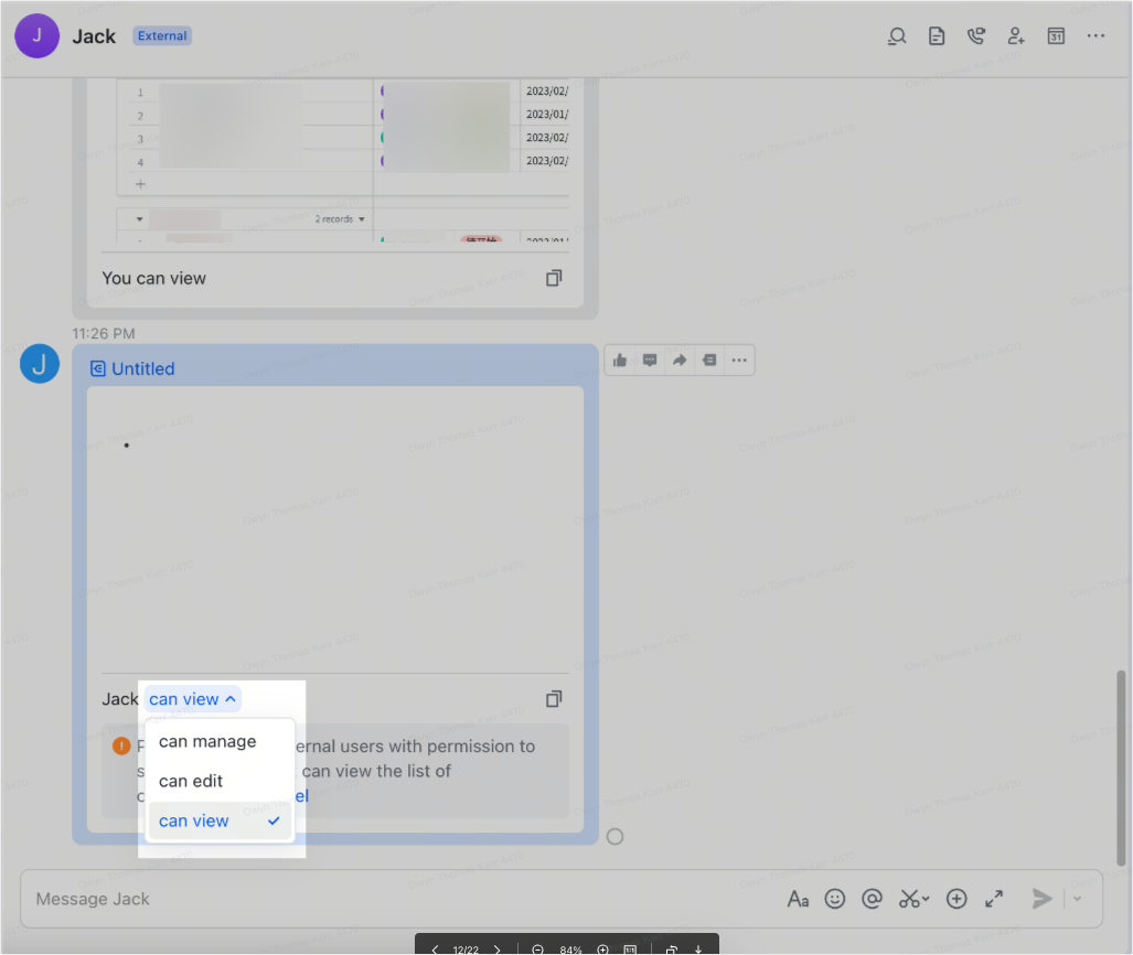 Share documents or folders with external users