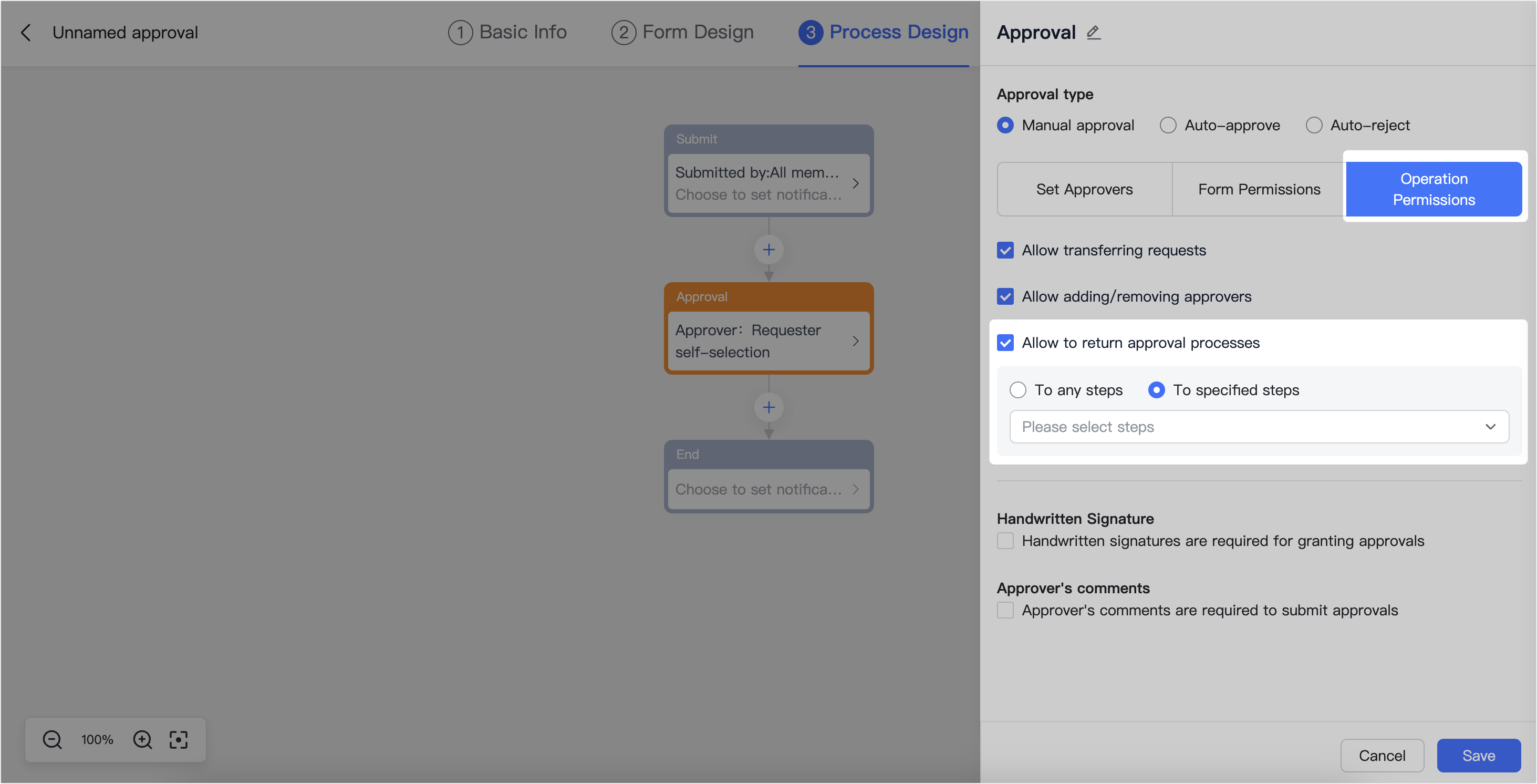 Approval updates