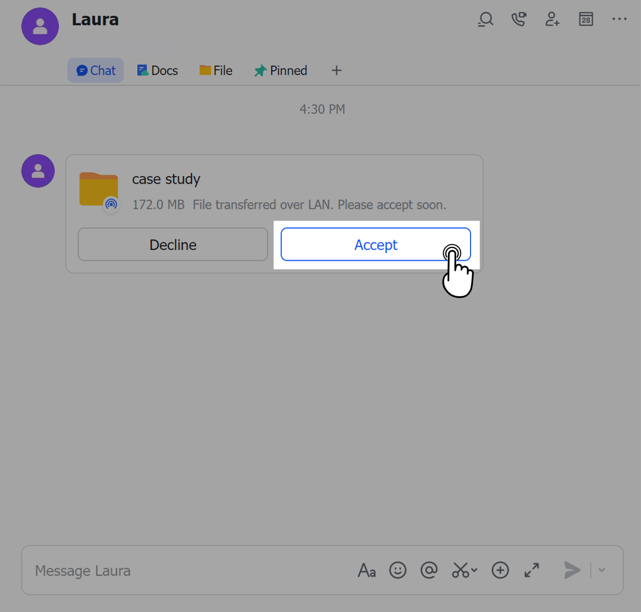 Send files and folders