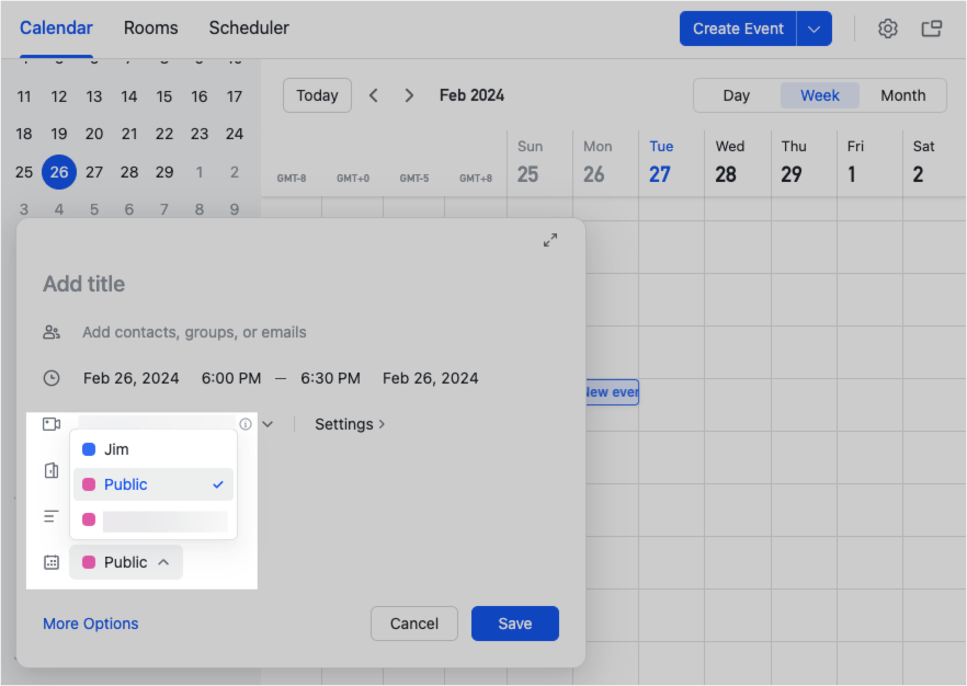 Create and manage public calendars