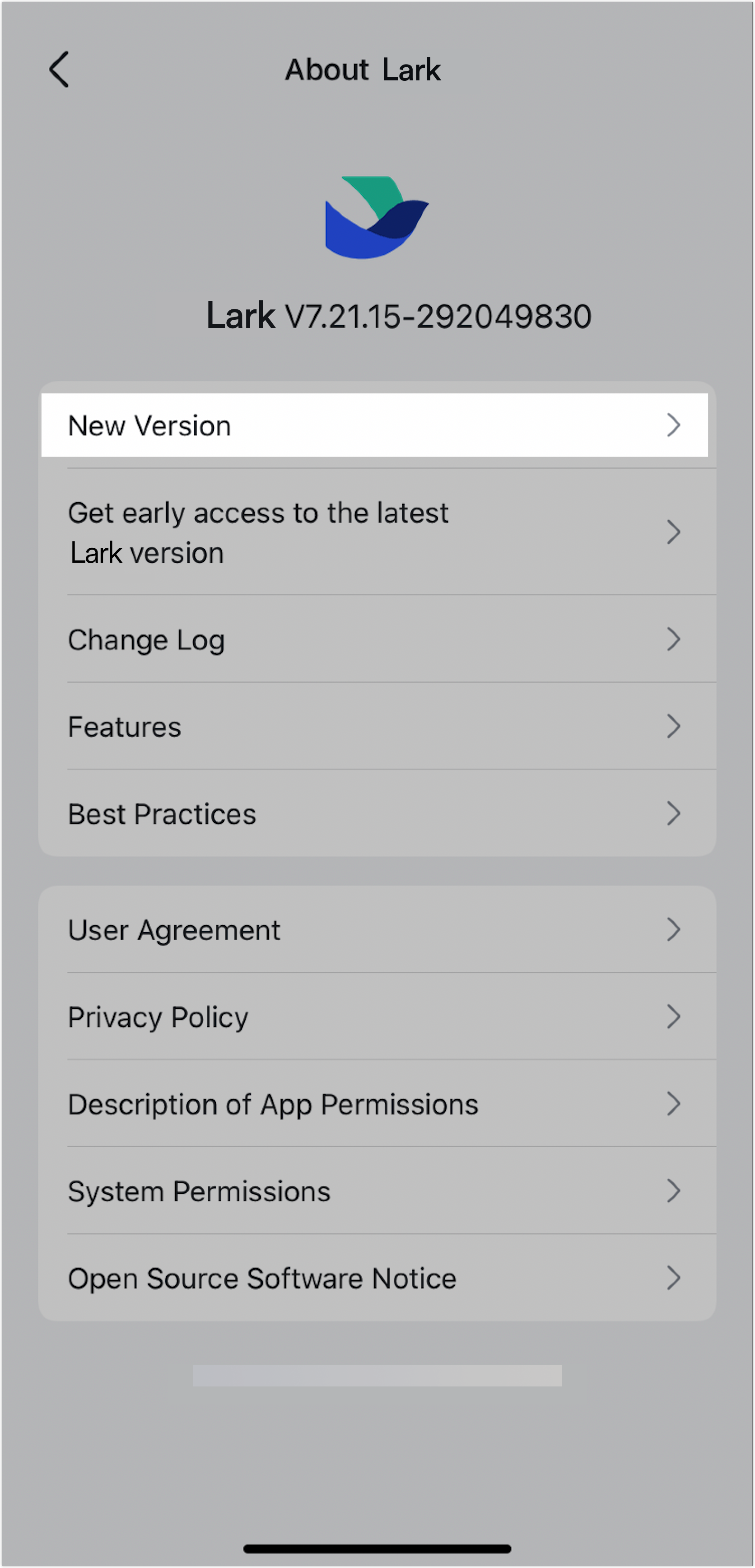 Check or update your version of Lark
