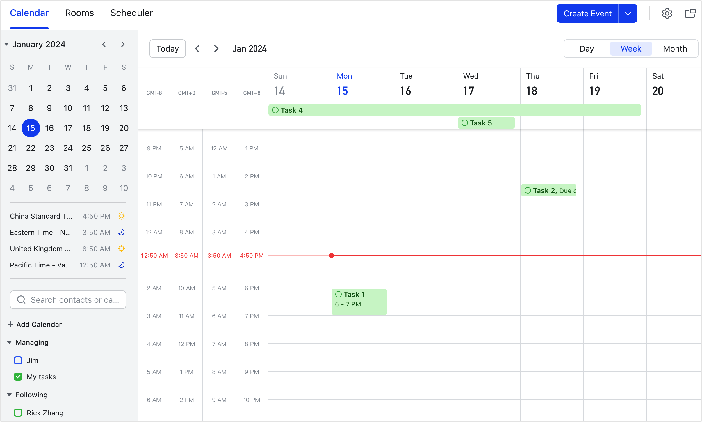 Display and edit tasks in the Calendar