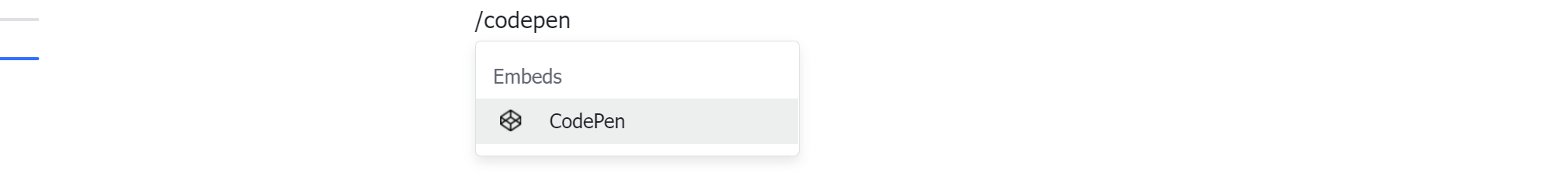 Embed CodePen in Docs