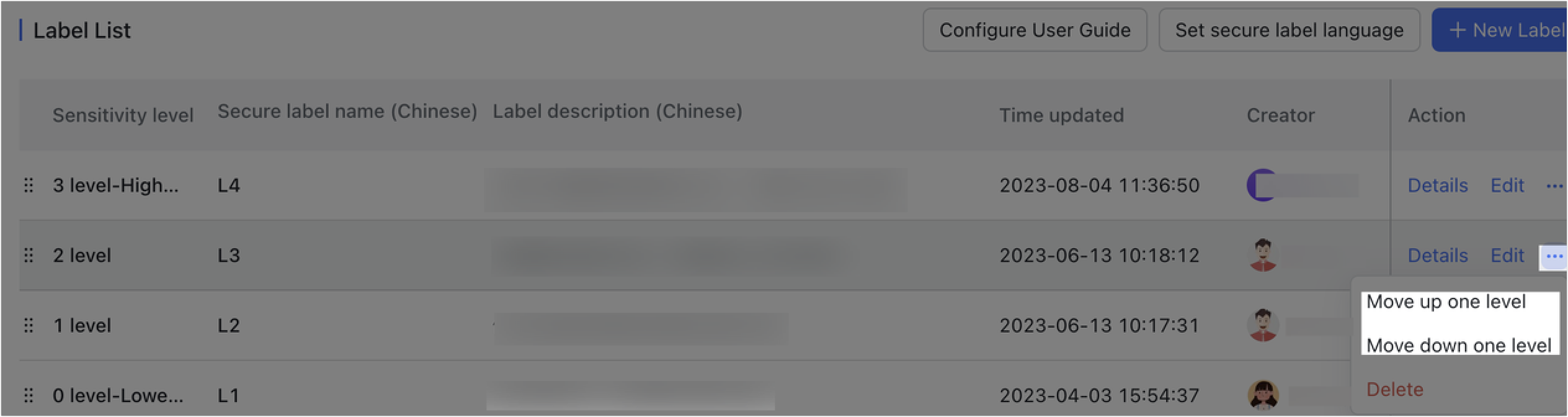 Admin | Create secure labels and label policies