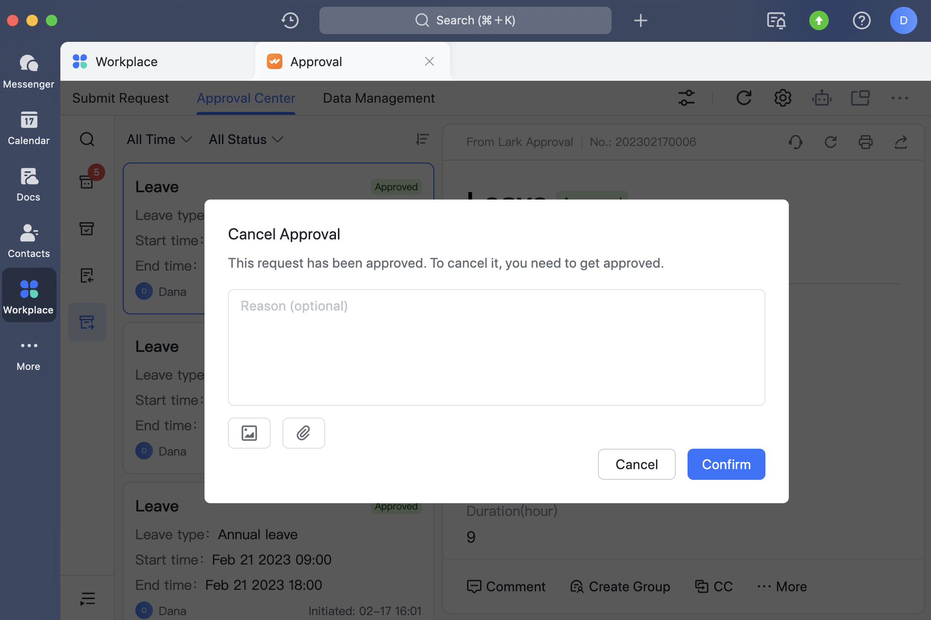 Lark Approval user guide