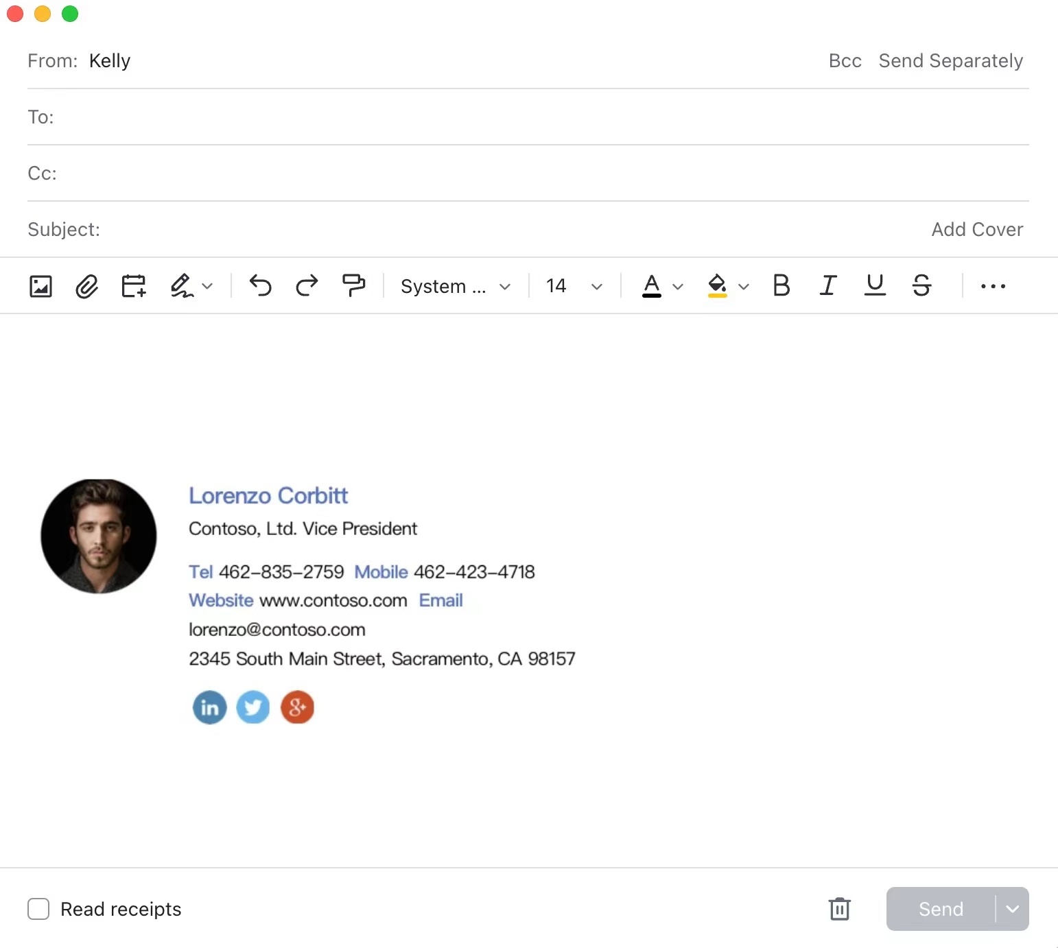 Set your email signature