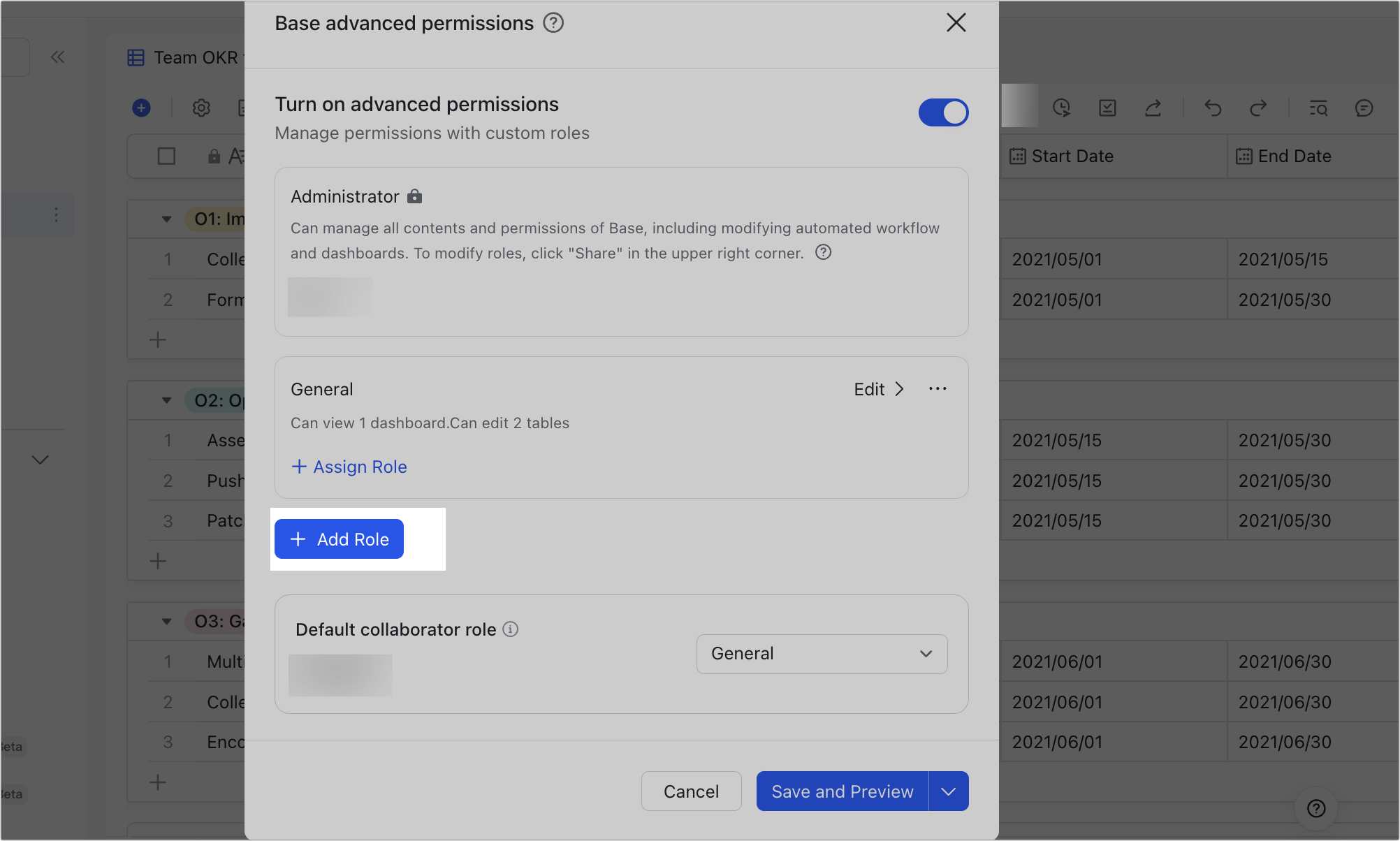 Sử dụng Quyền nâng cao Base