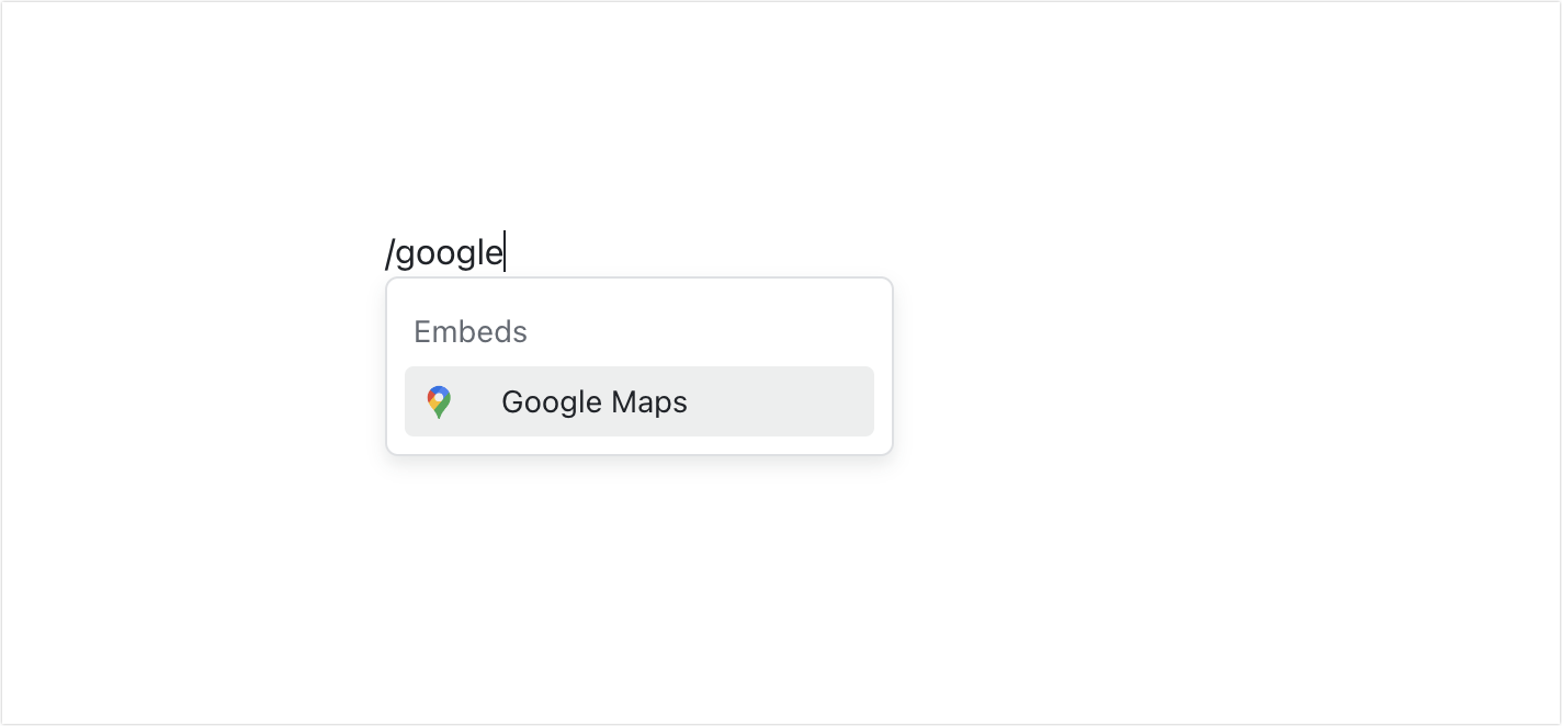 Embed maps in Docs