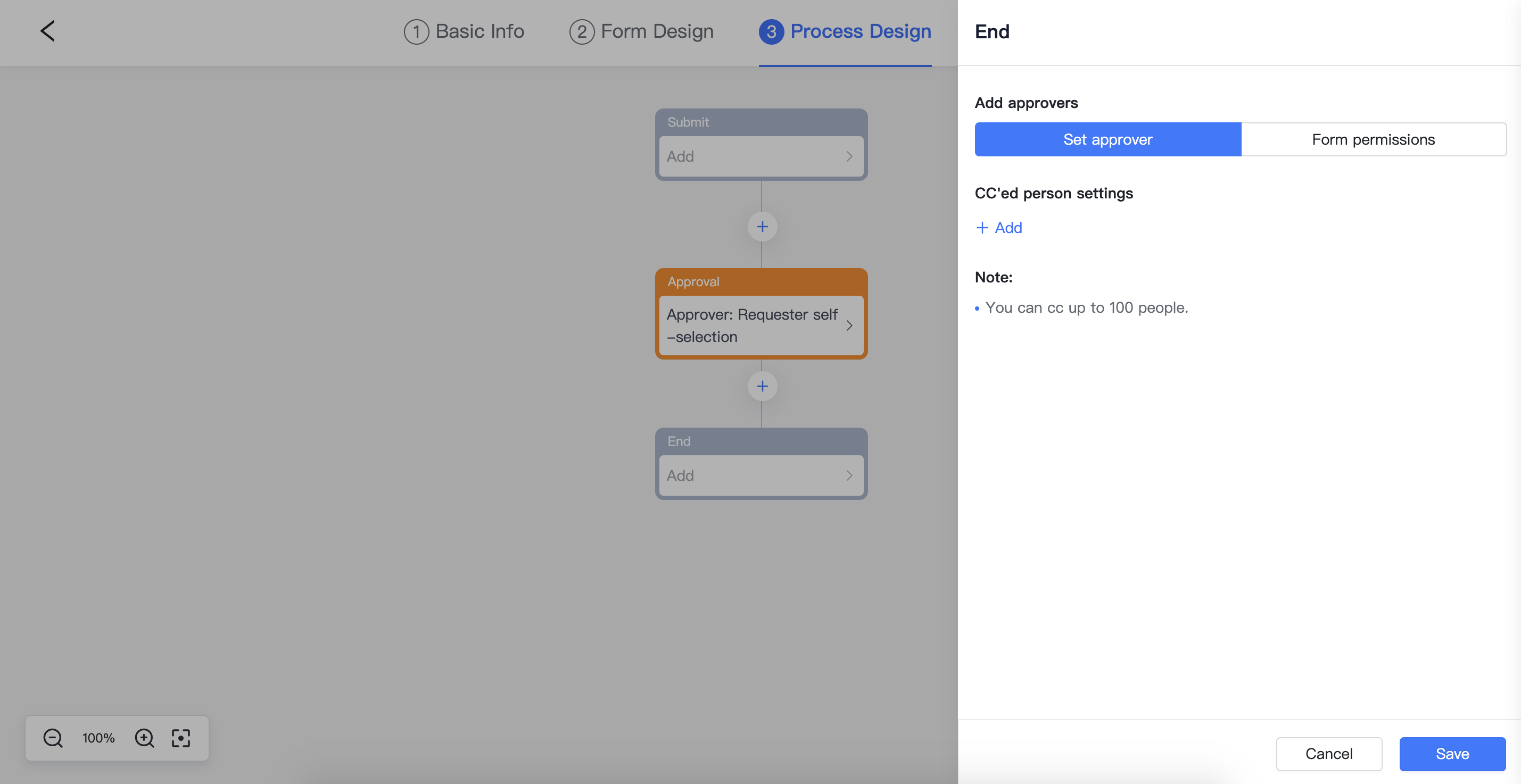 Admin | Set up approval CC