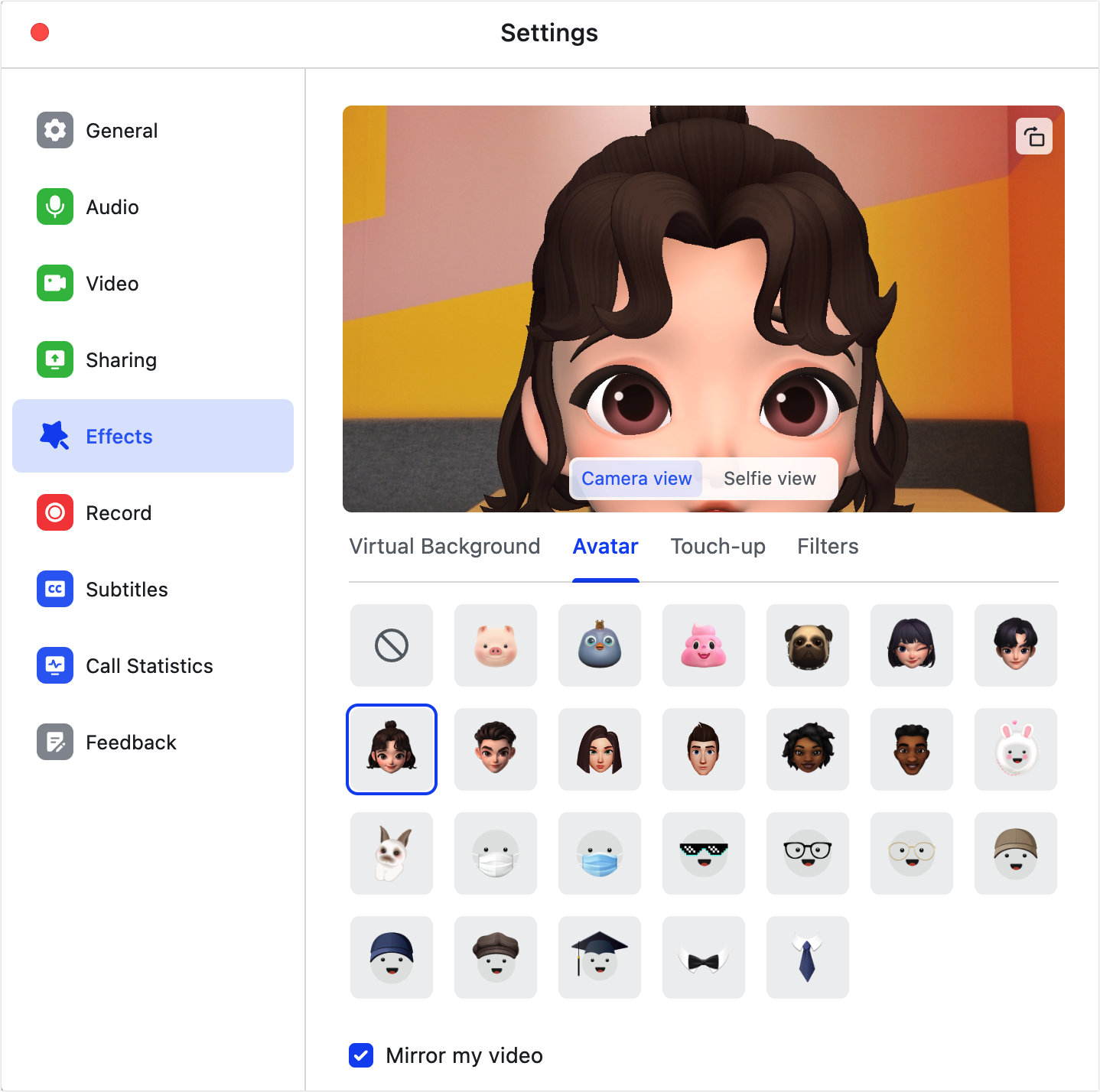 Use effects and filters