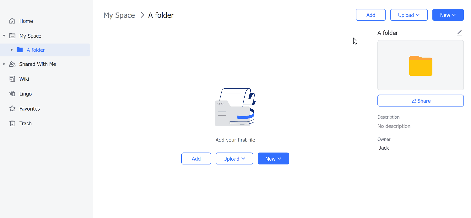 Add a document shortcut