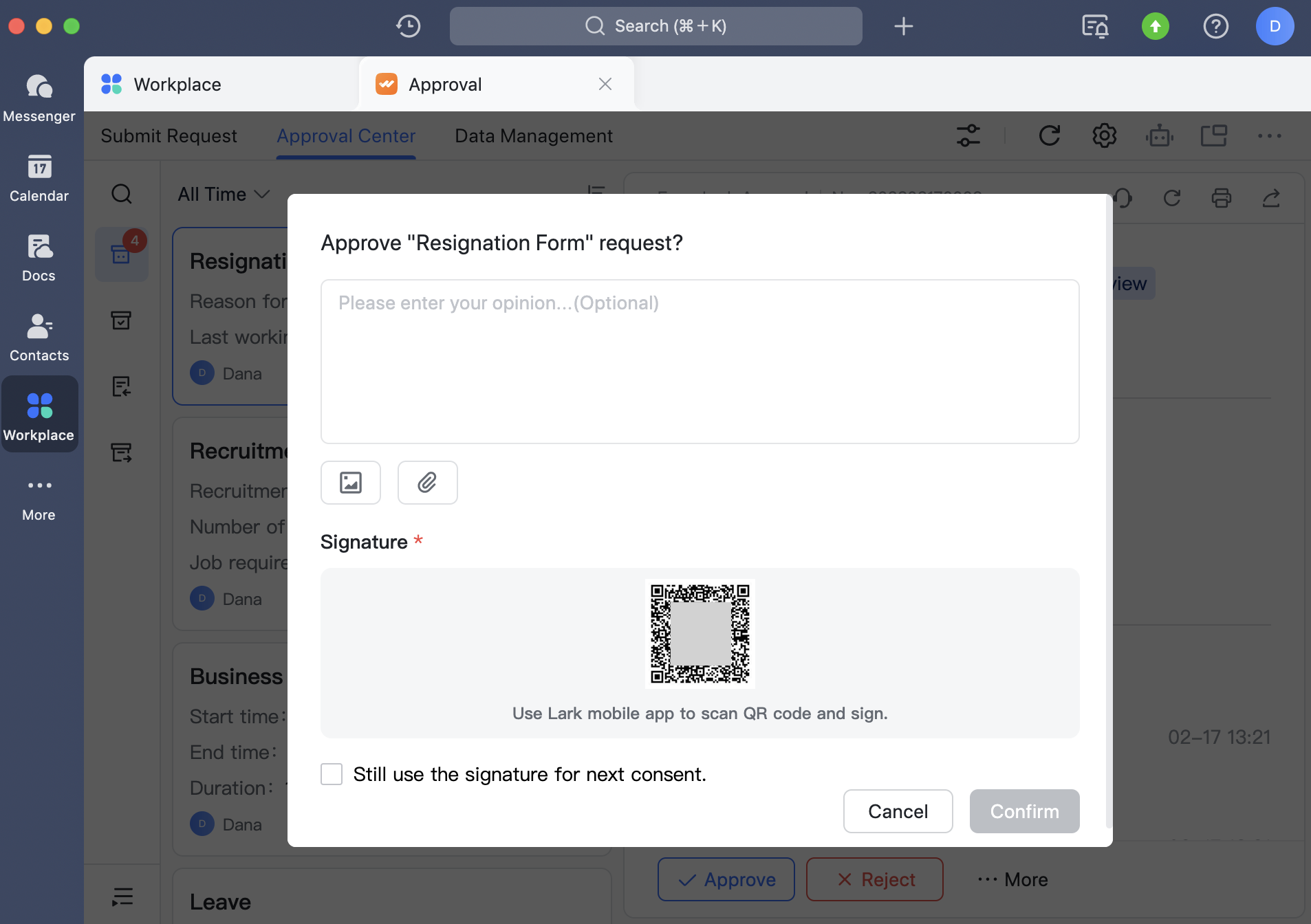 Lark Approval user guide