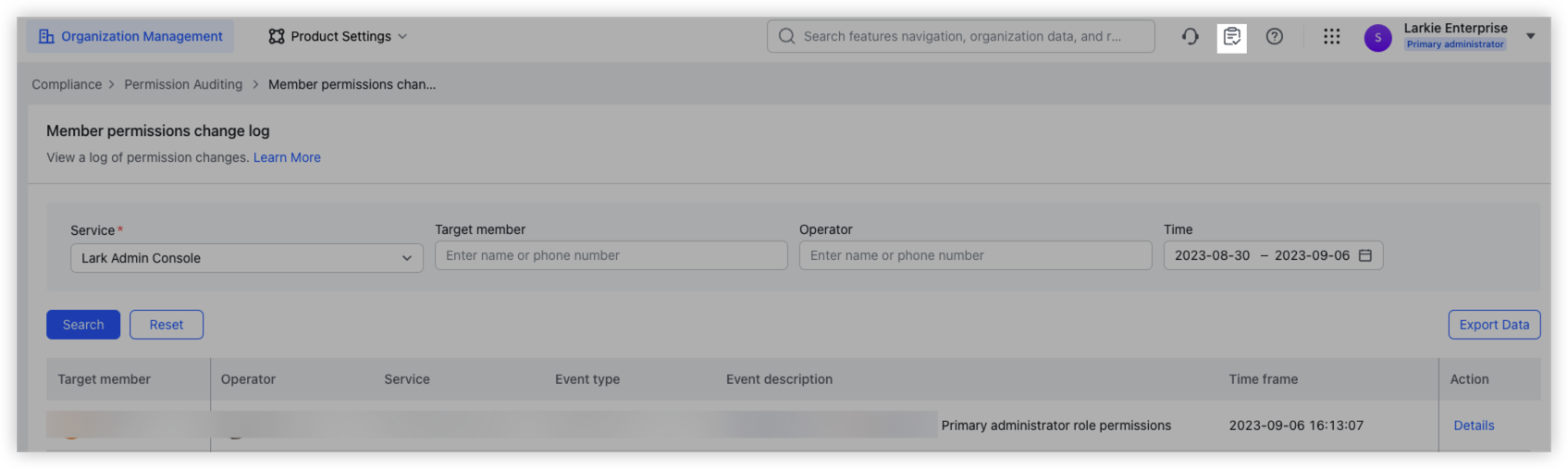 Admin | View and audit member permissions