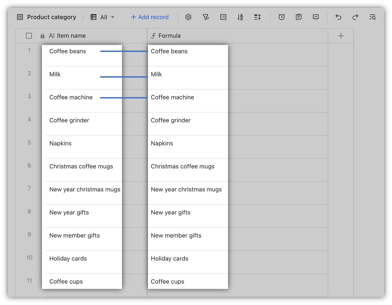 Overview of formula fields in Base