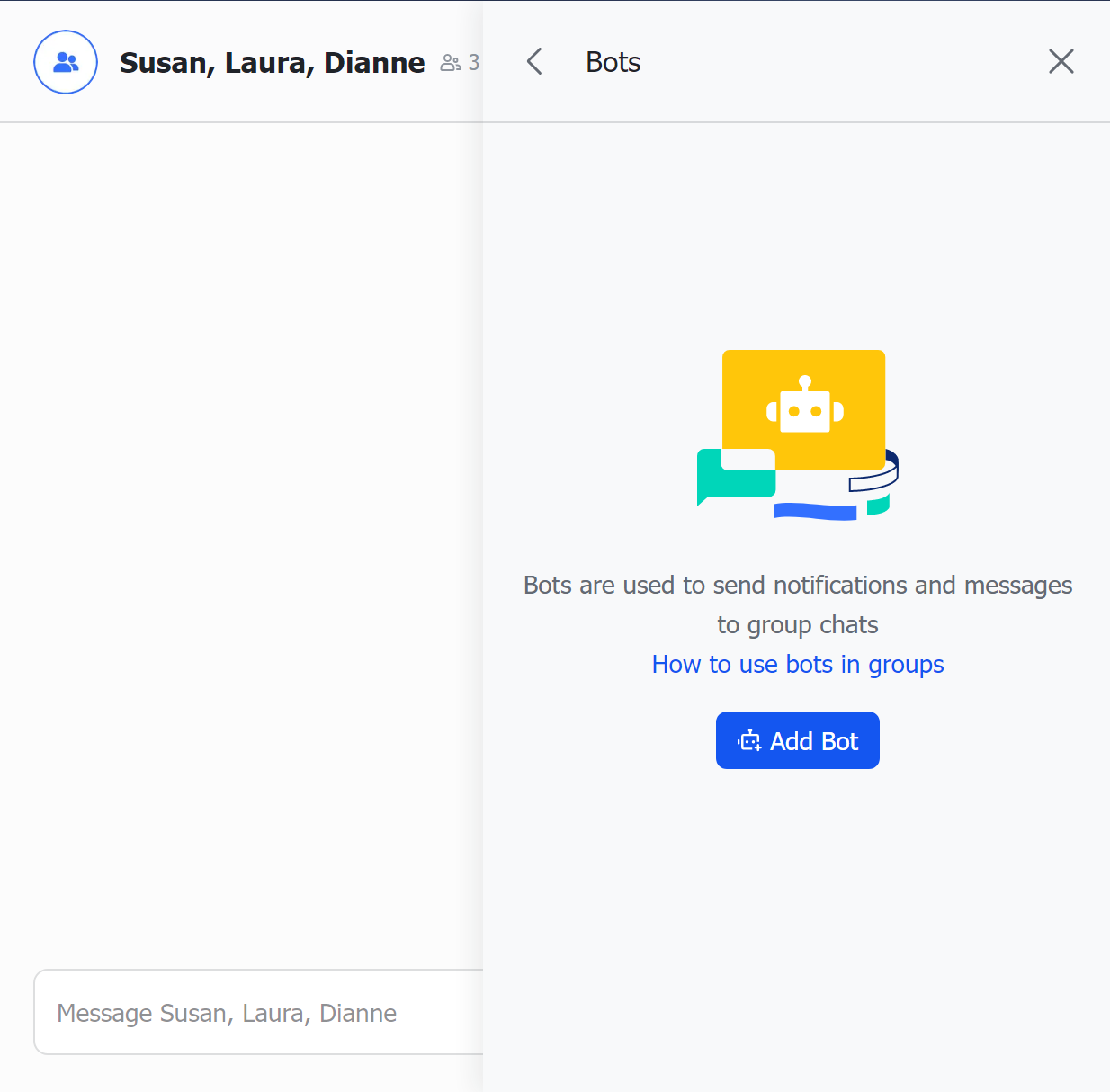 Use Help Desk bots in group chats