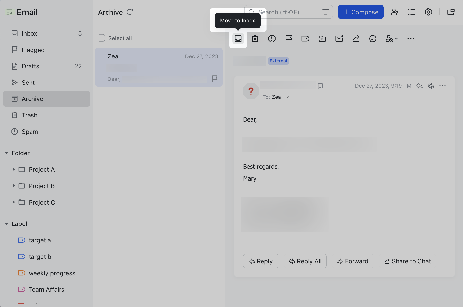 Organize and manage emails