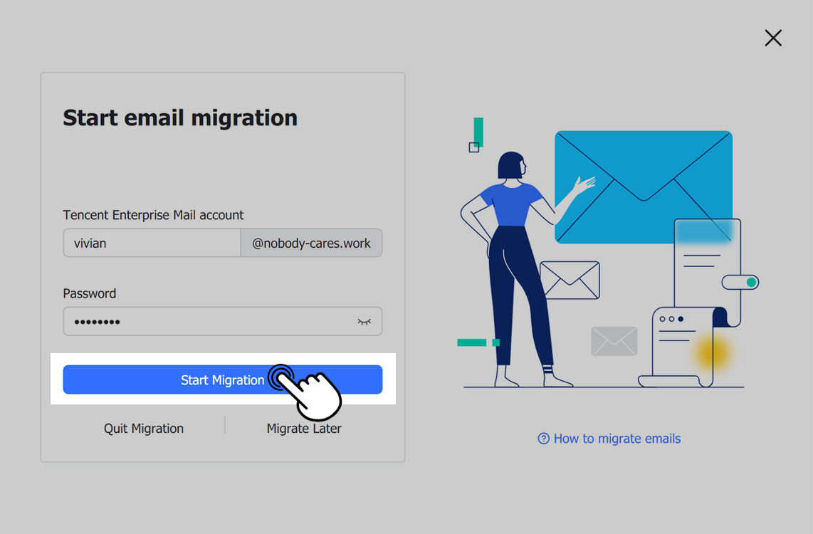 Migrate emails (for Tencent Enterprise Mail users)