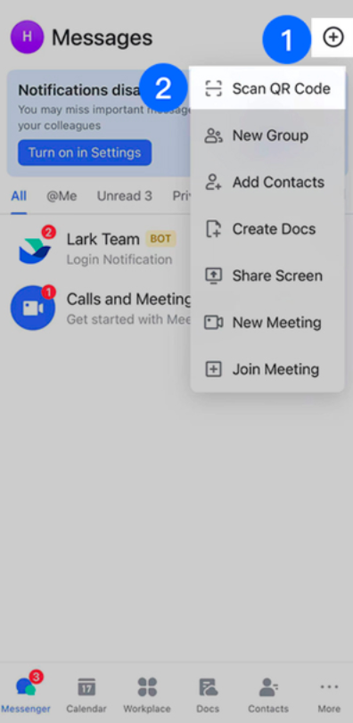 Log in and log out of your Lark account