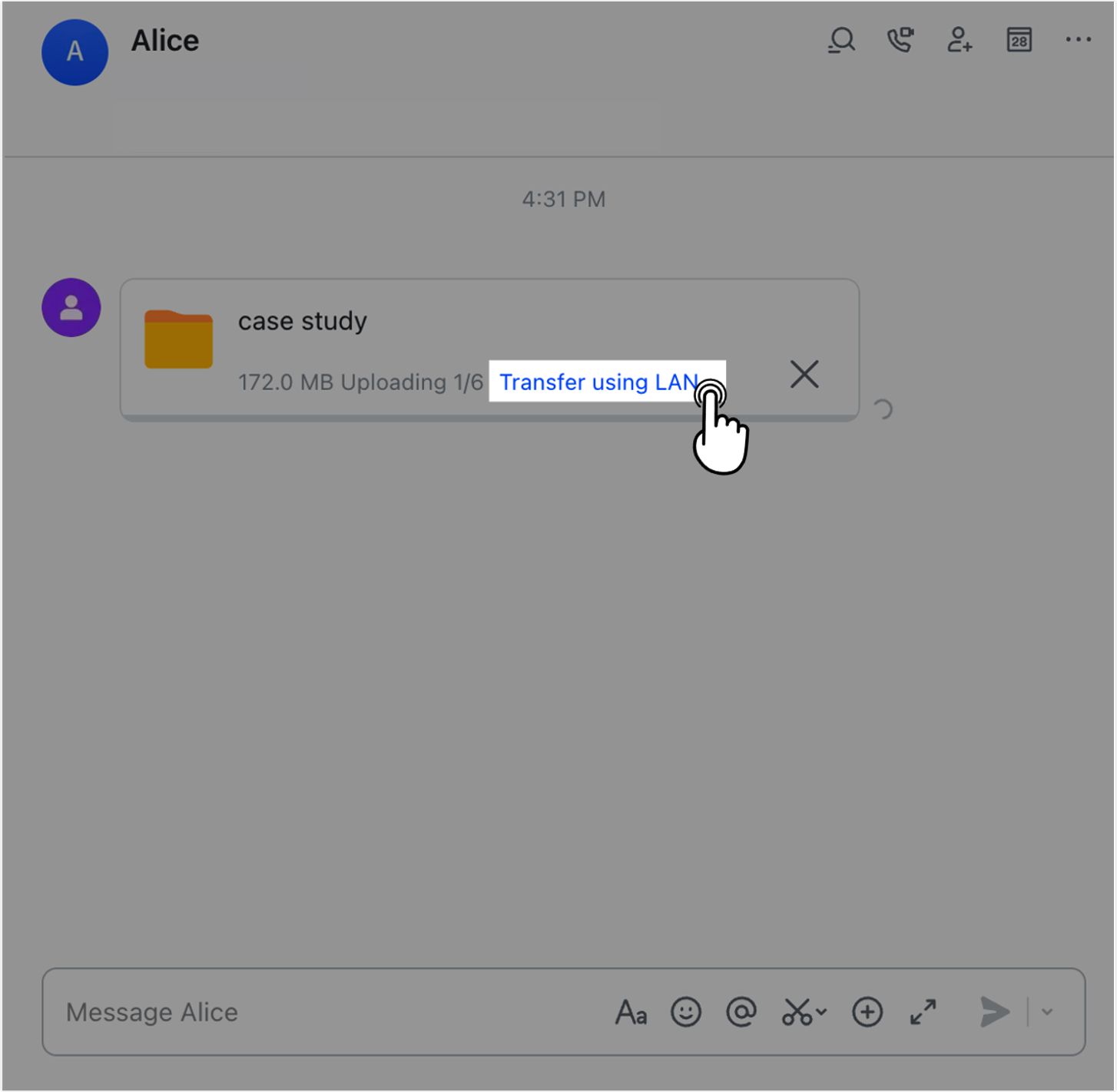 Send files and folders