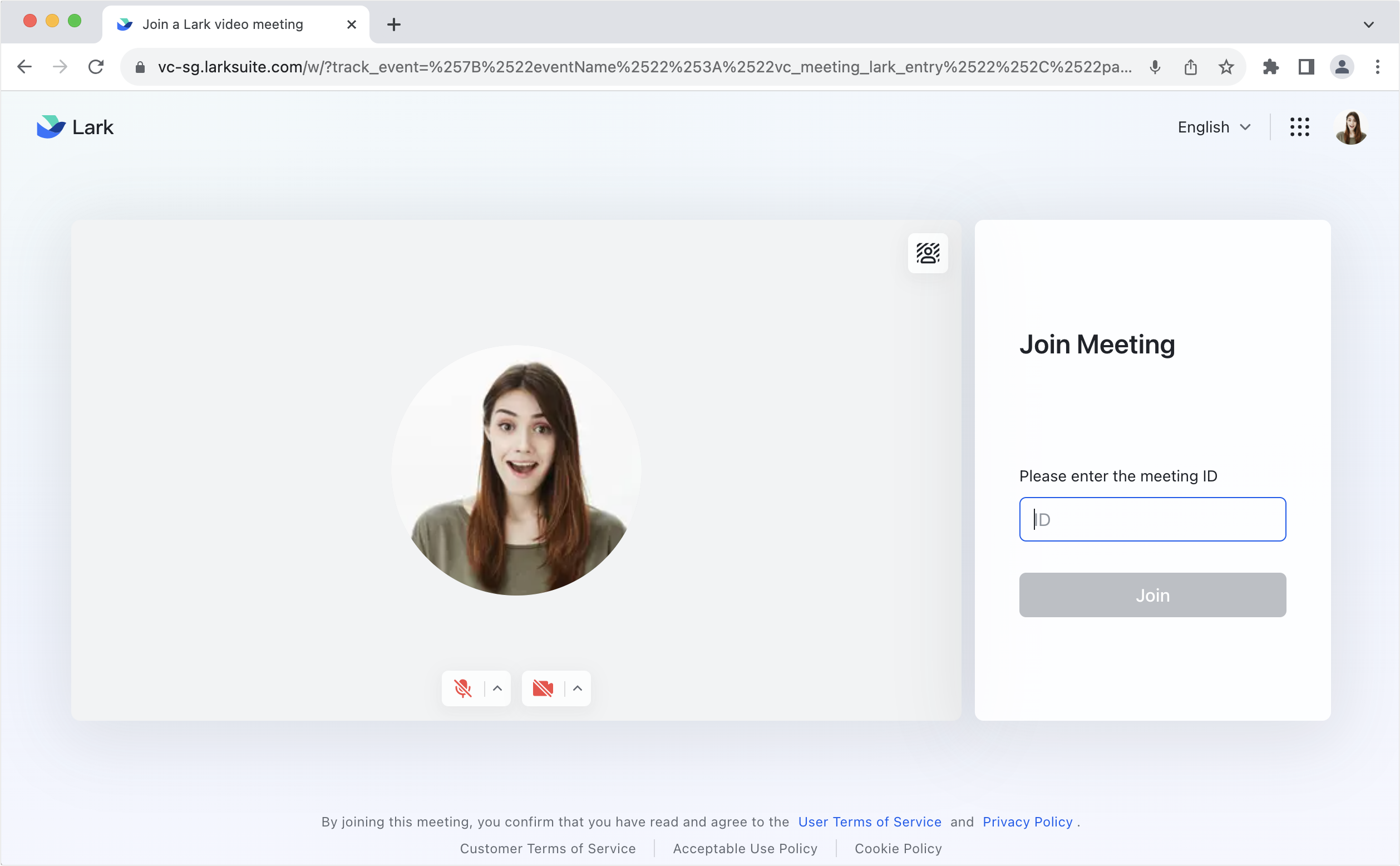 Join a video meeting through your web browser