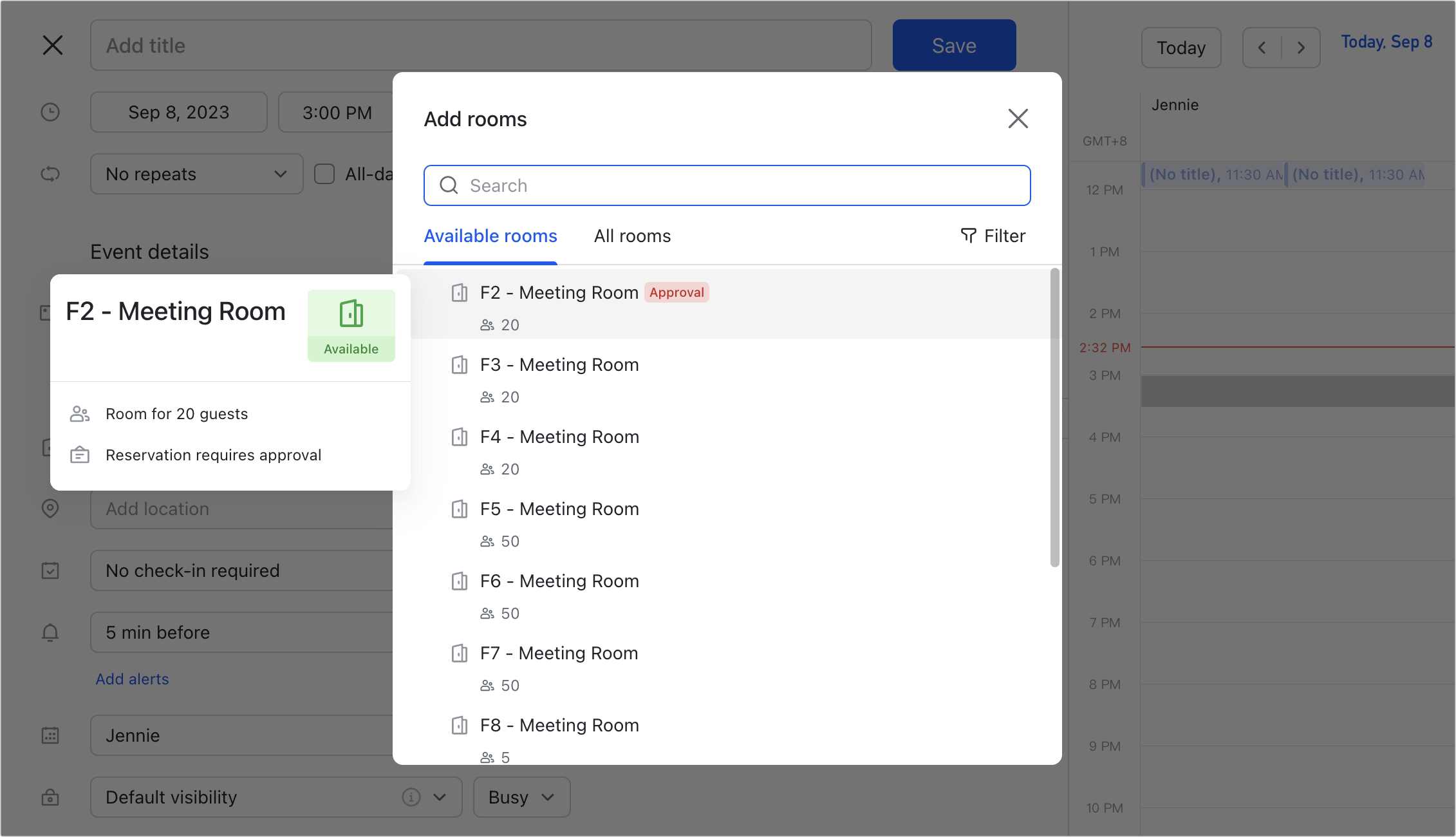Admin | Set up approval for room booking