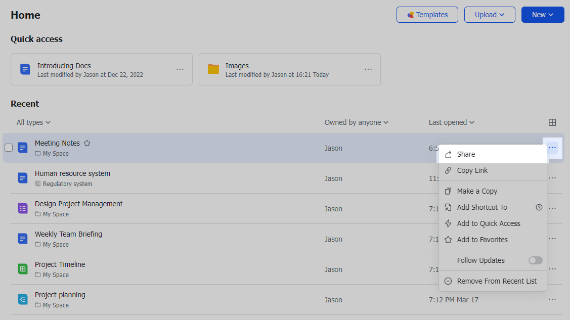 Docs を共有する