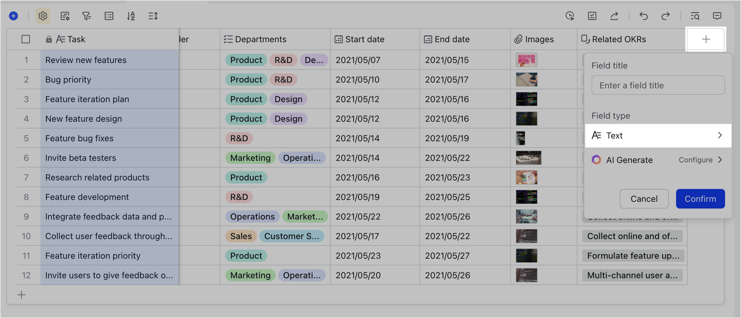 Use text fields in Base