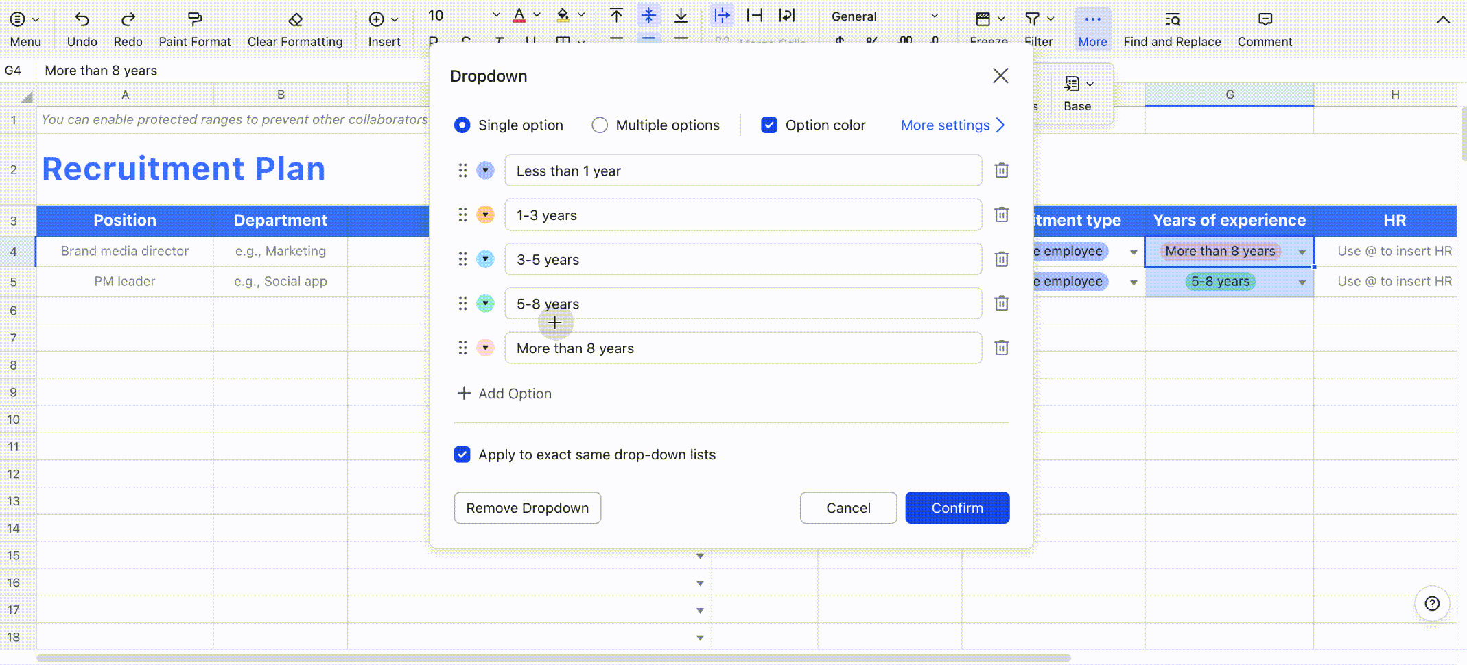 Use Dropdown Lists In Sheets