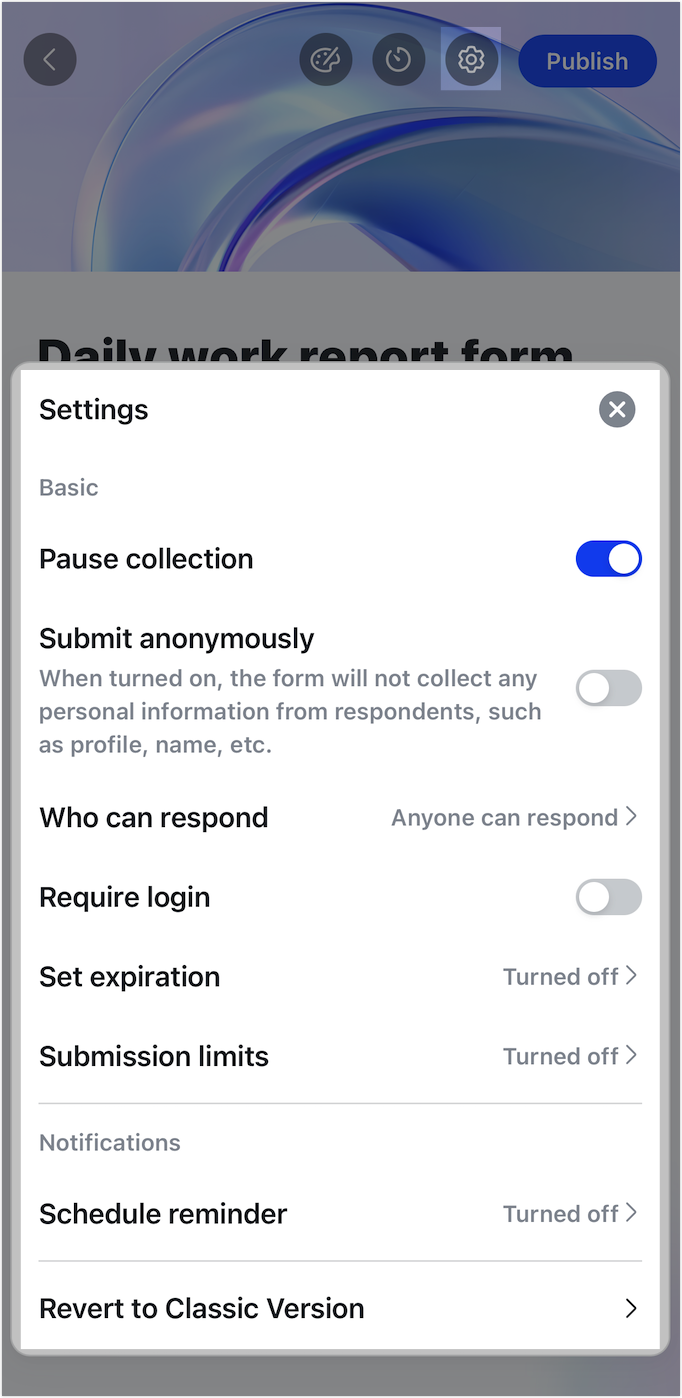 Use Lark Forms on mobile