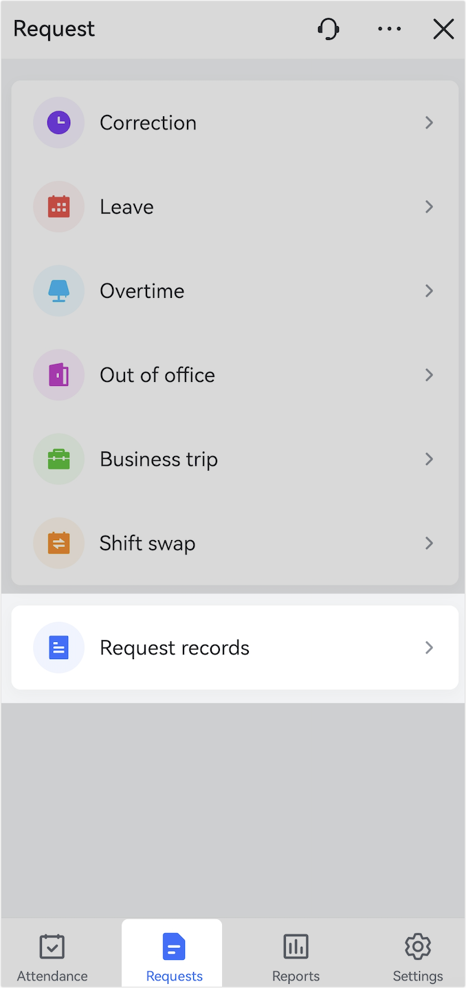 Submit, modify, and withdraw leave requests