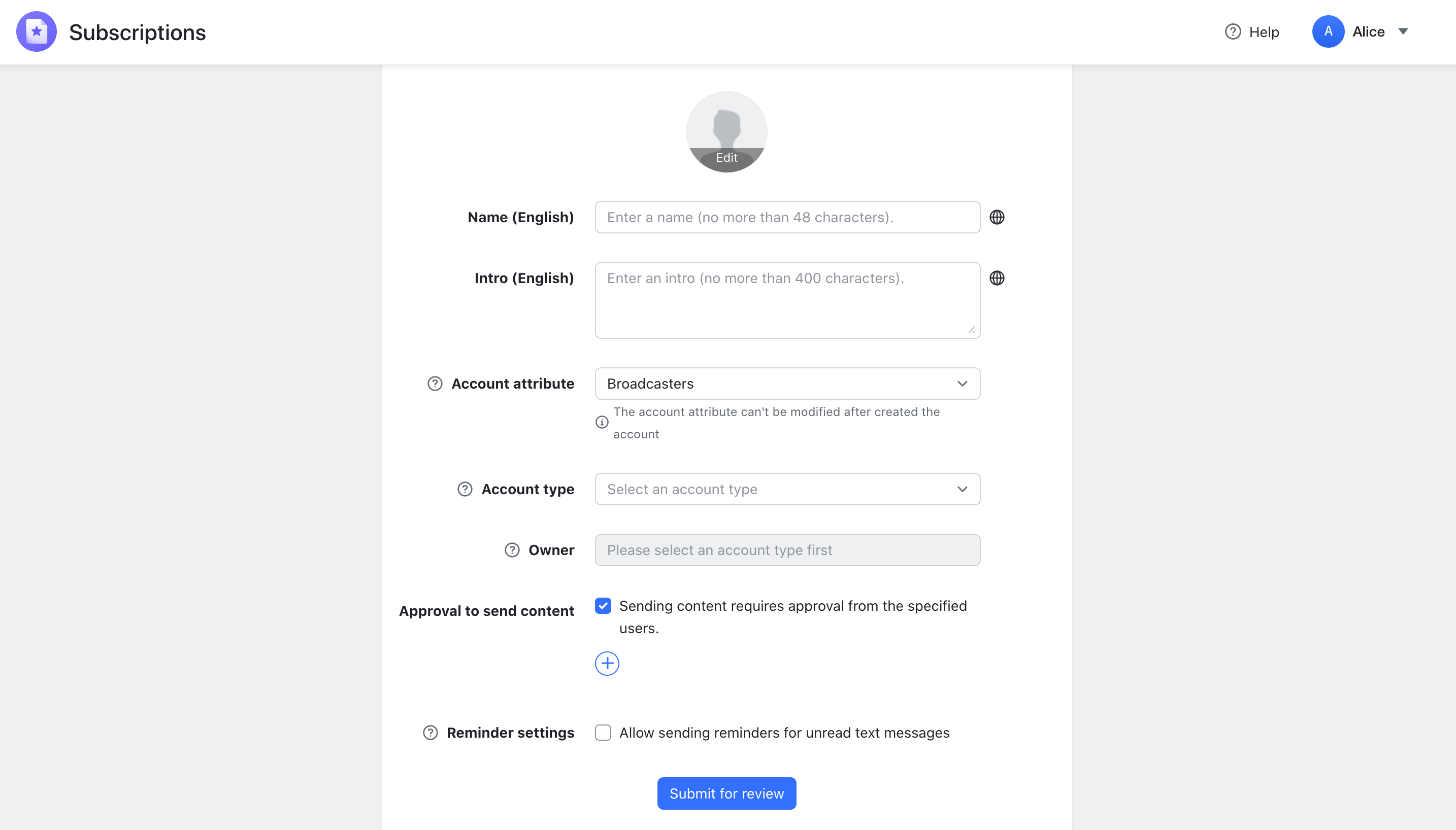 Use Broadcasters to send announcements