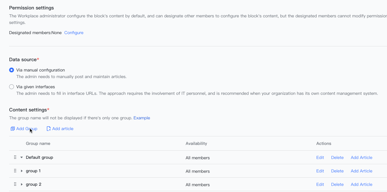 Use the Feed List block