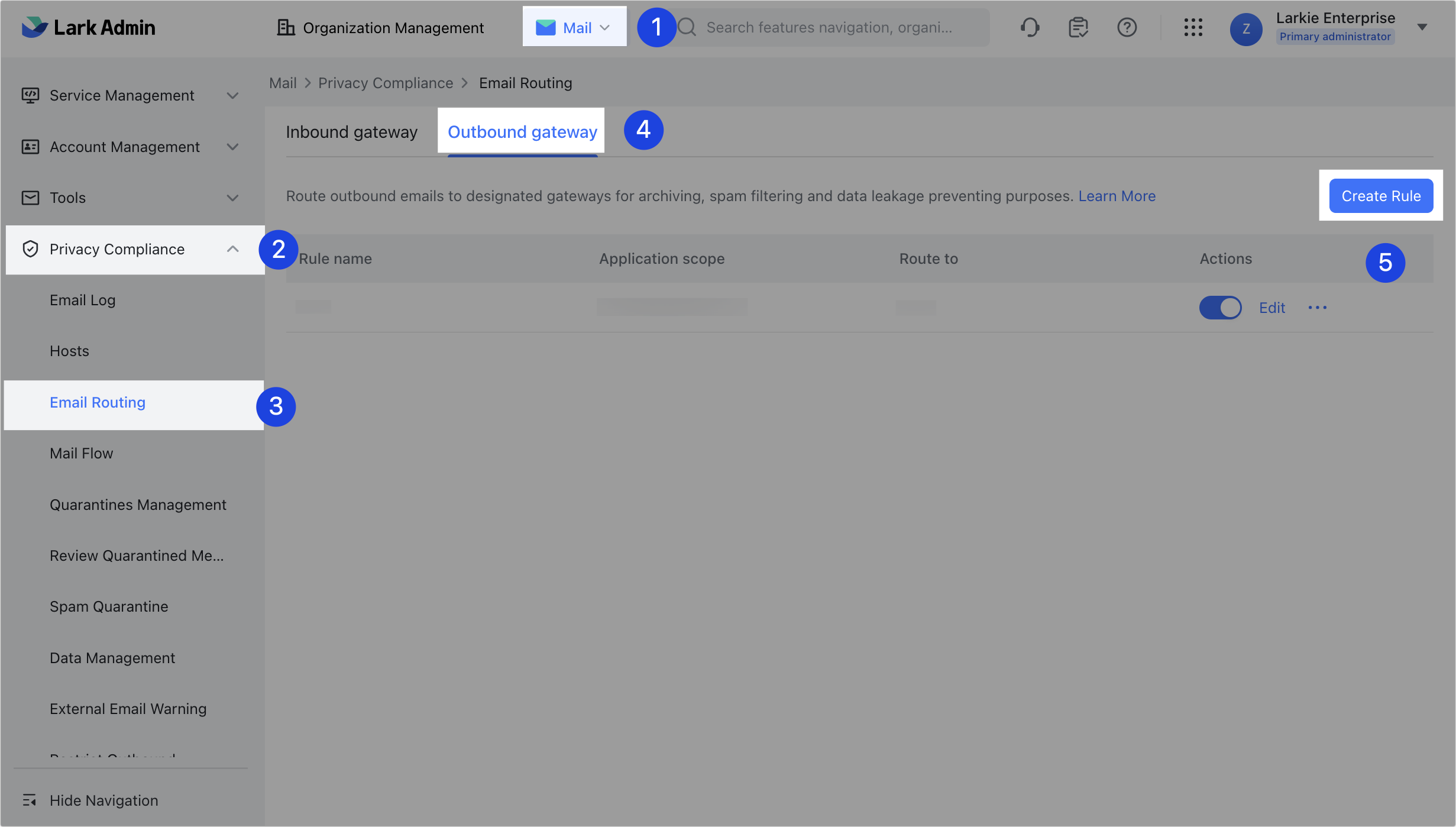 Admin | Set up an outbound email gateway