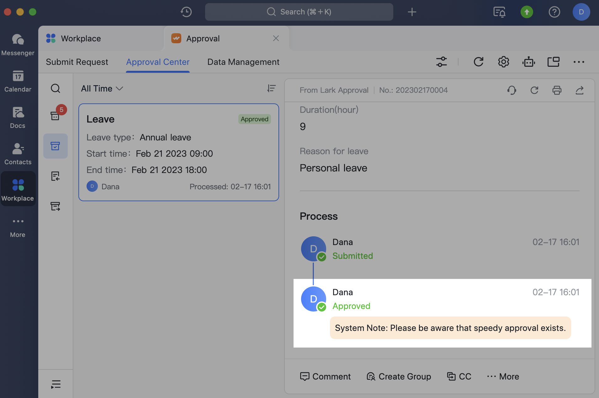 Lark Approval user guide