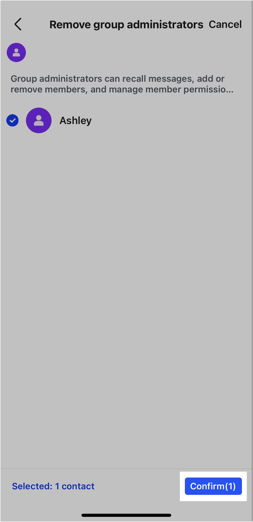 Manage group administrators