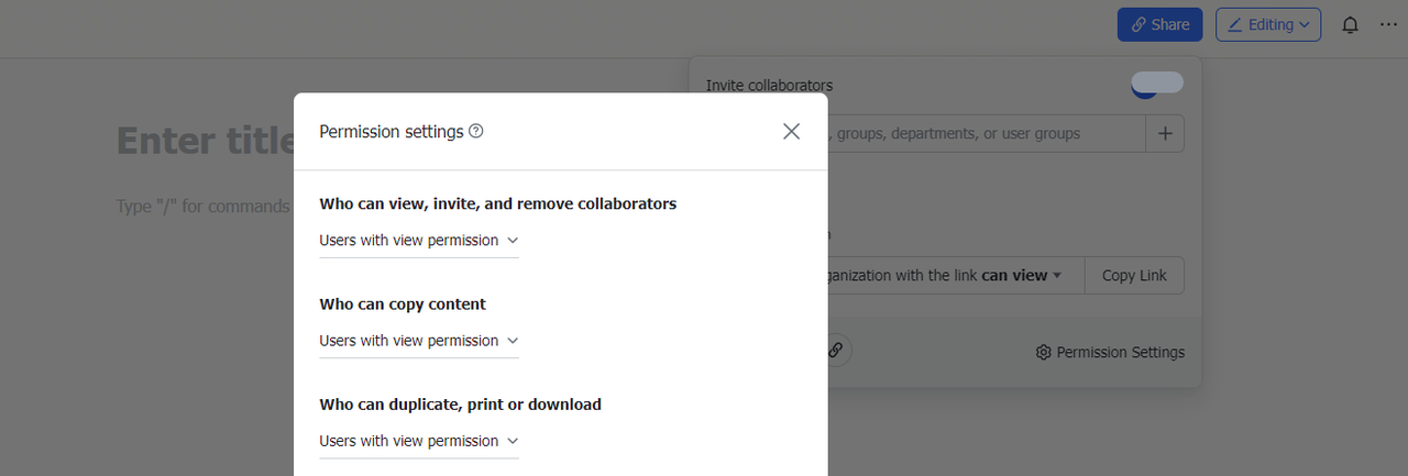 Admin | Configure Docs settings