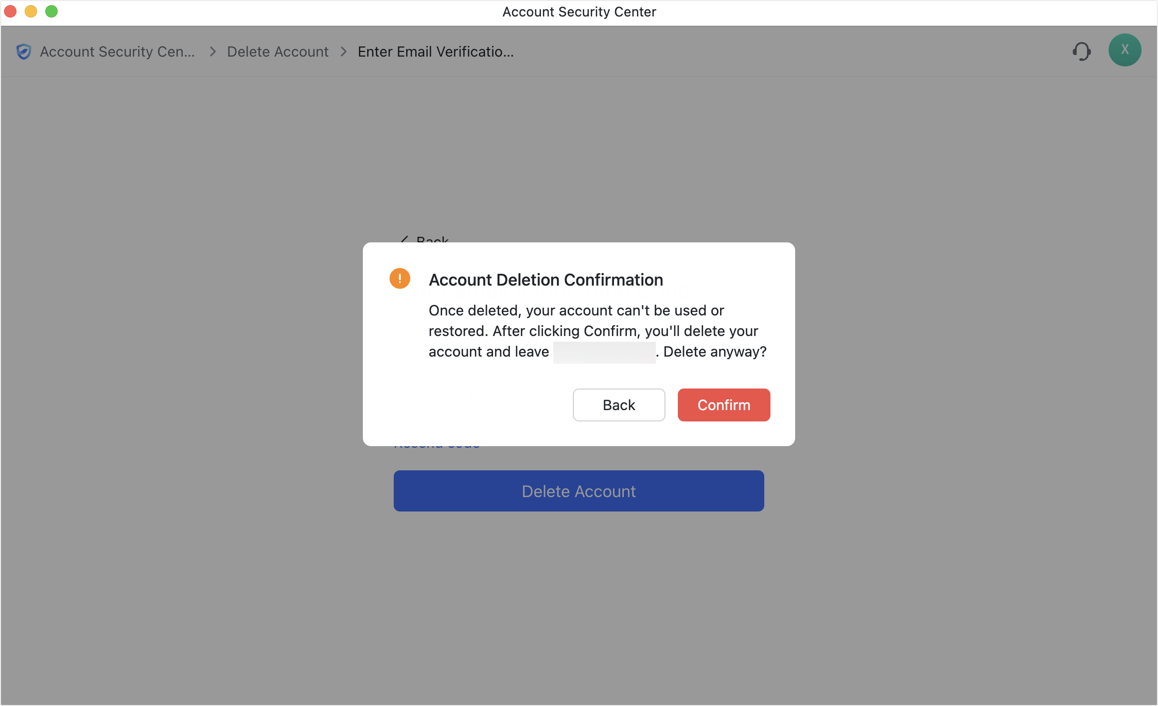 Leave an organization