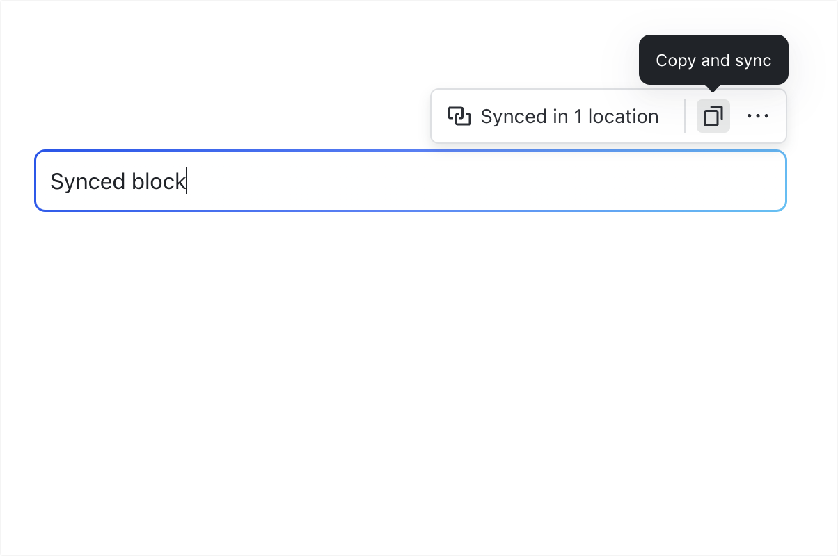 Use synced blocks in Docs
