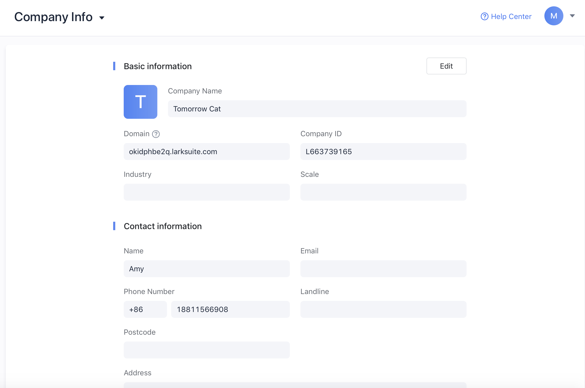 Menggunakan Pengaturan Perusahaan di Admin
