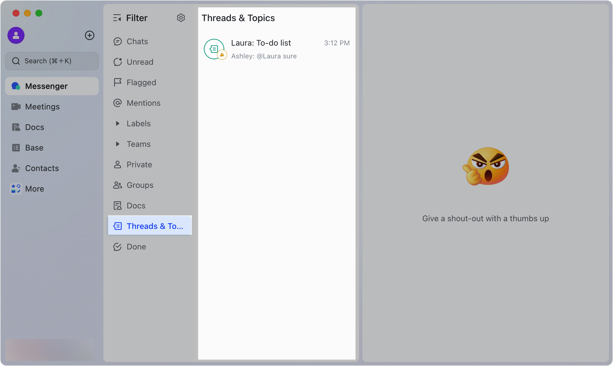 Reply to messages in a thread