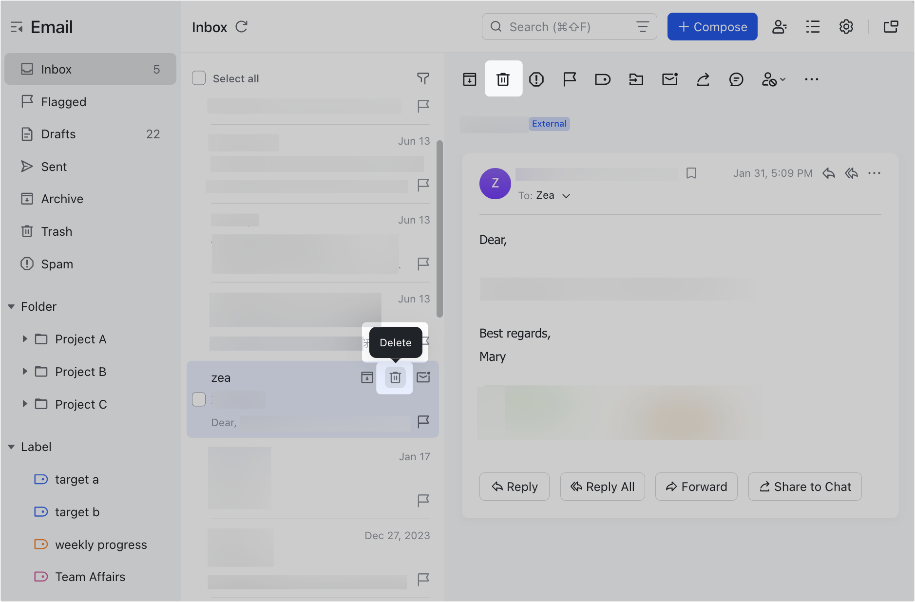Organize and manage emails