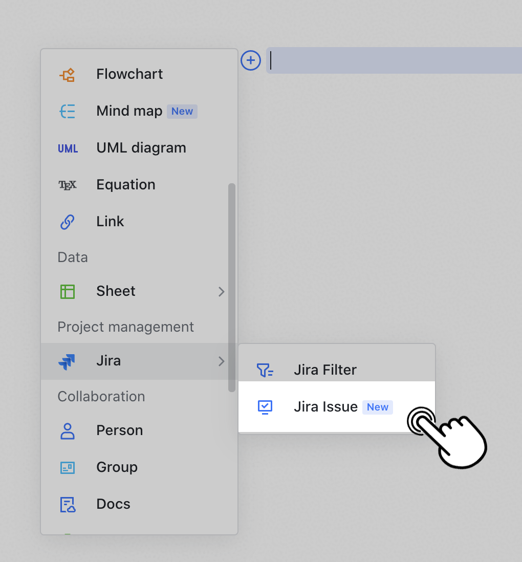 Menyisipkan Masalah Jira ke dalam Docs