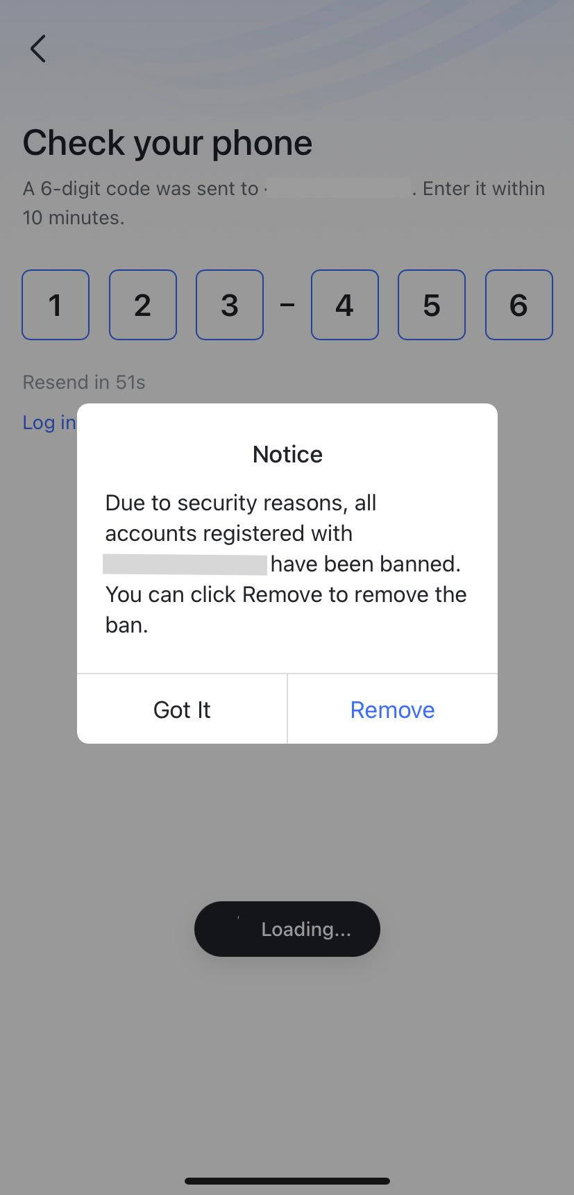 Remove a ban on your account
