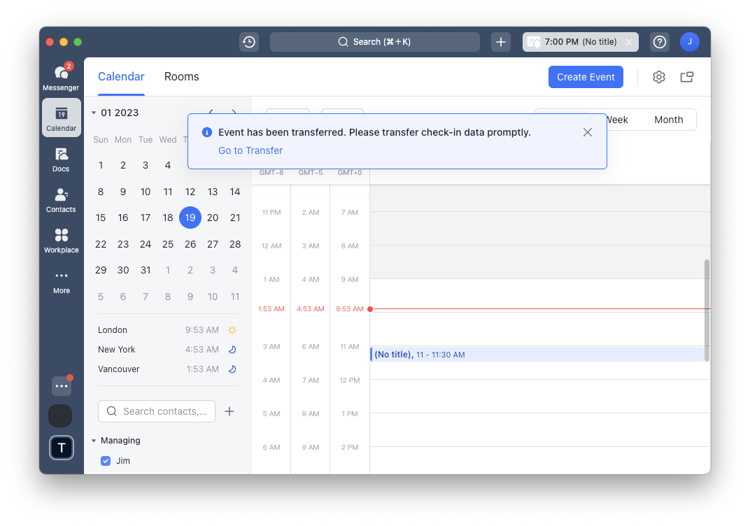 Use check-in for events