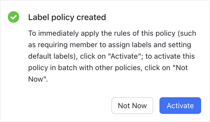 Admin | Create secure labels and label policies