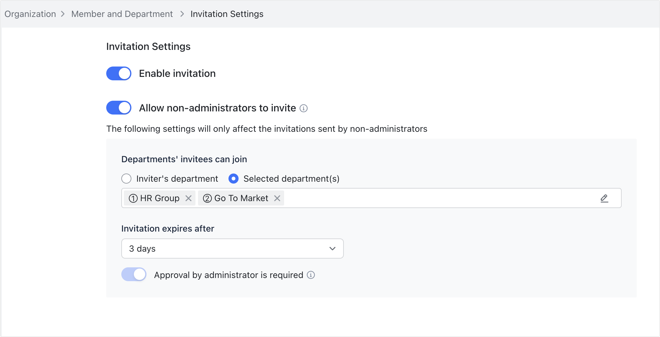 Admin | Invite or add members to your organization