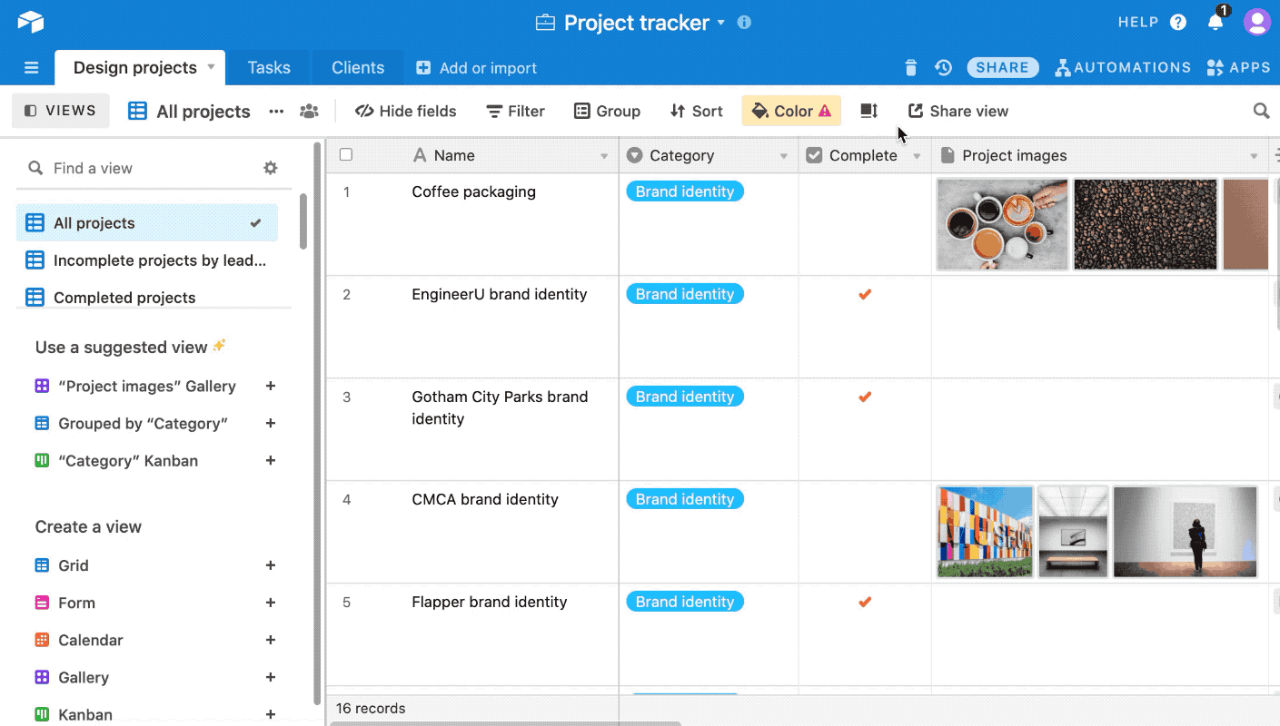 Menyematkan Airtable ke Docs