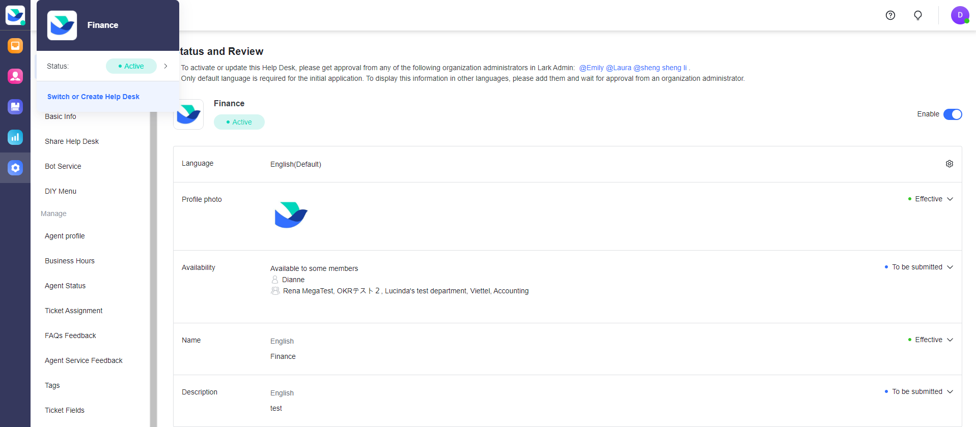 Create, update, and share help desks