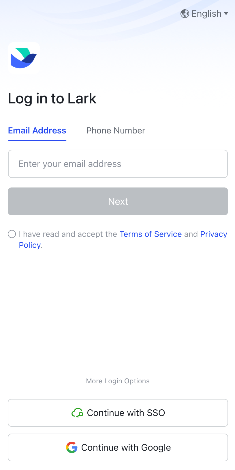 Sign up for a Lark account